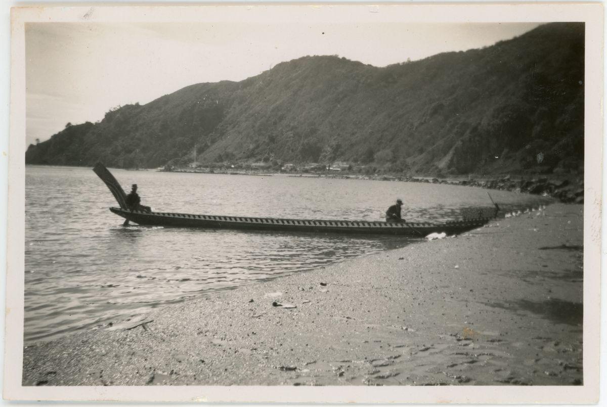 View, Waka on Beach, Wairaka - Whakatāne Museum Collections & Research