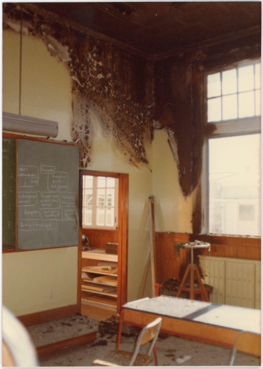 Internal View, Fire-damaged building, Whakatāne High School - Whakatāne ...
