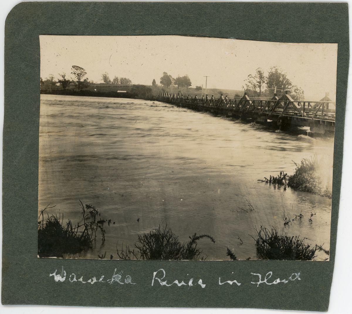 View, Flooded River, Waioeka Bridge - Whakatāne Museum Collections ...