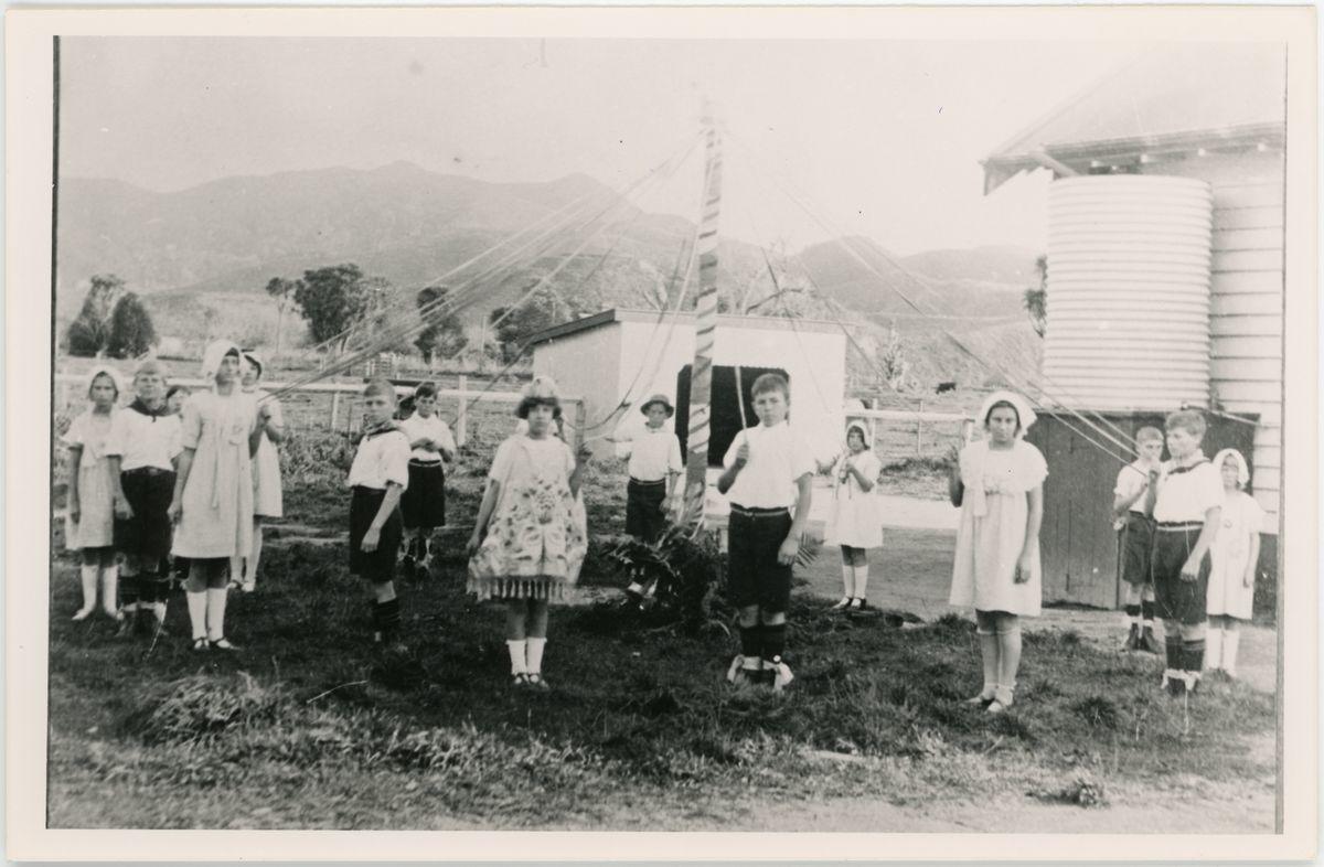 View, Maypole Dancing Group, Awakeri School - Whakatāne Museum ...