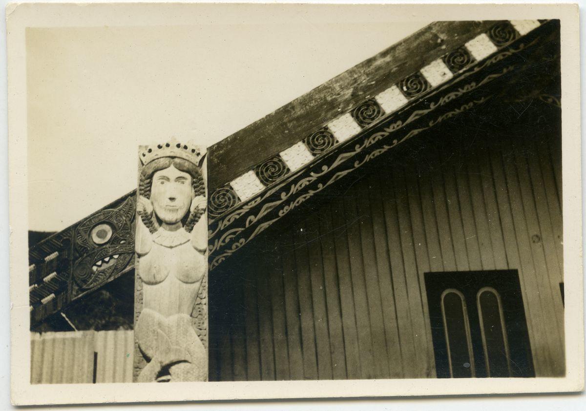 View, Wharenui Carvings, Wairaka - Whakatāne Museum Collections & Research