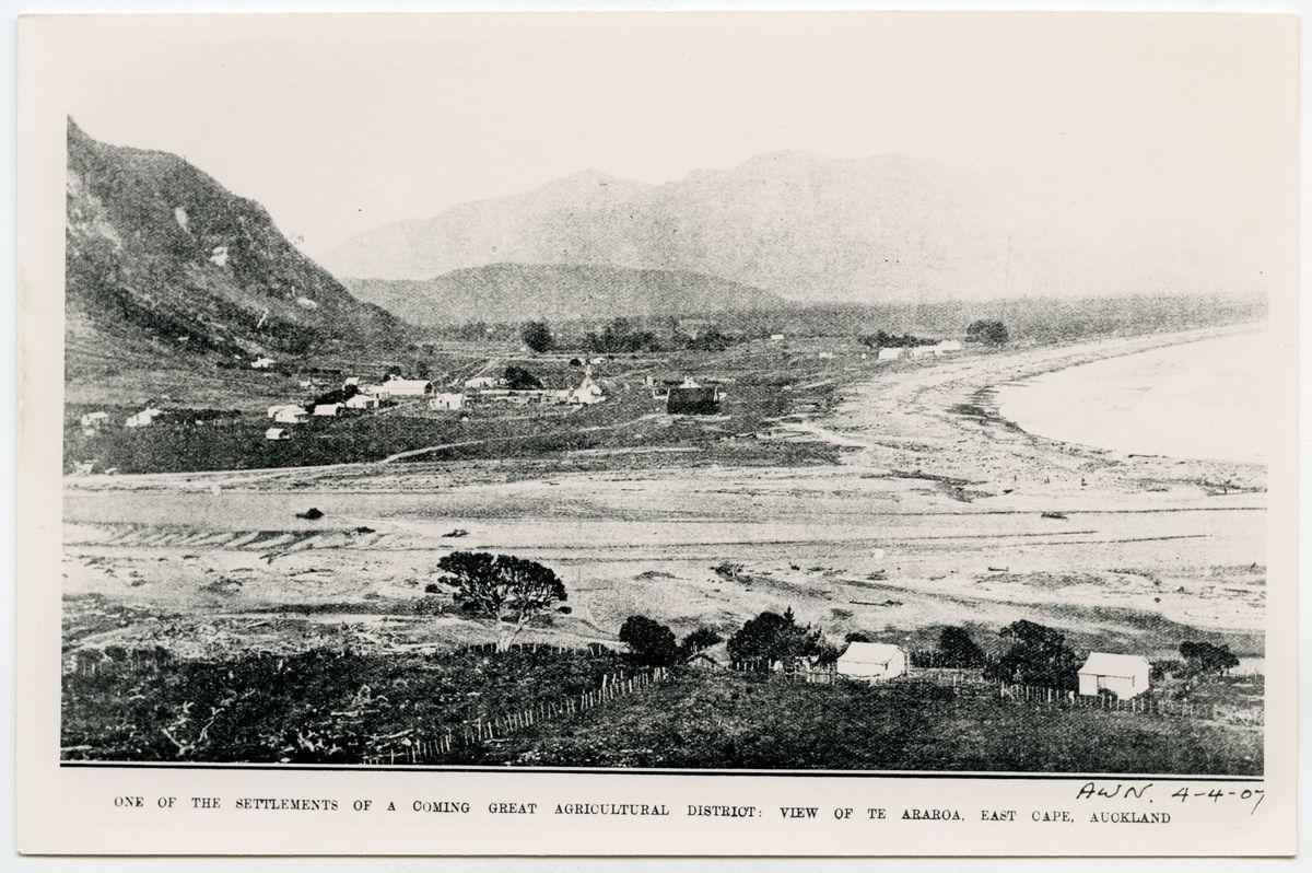 View, Settlement, Te Araroa - Whakatāne Museum Collections & Research